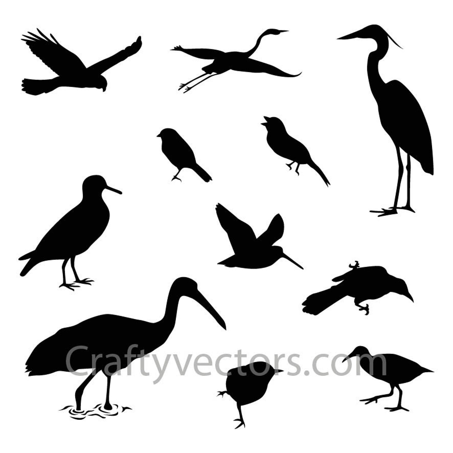 Birds and Marsh Grass - Etsy