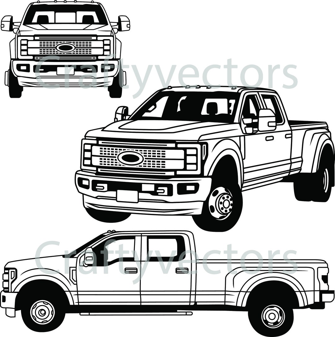 Ford F350 2017 Truck Vector - Etsy