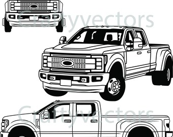 Ford dually truck and trailer svg - Etsy.de