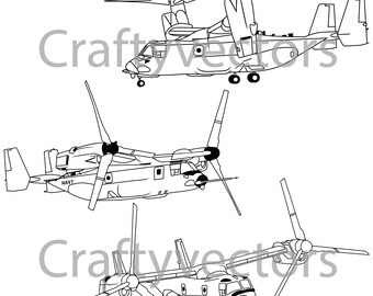 V 22 Osprey Vector - Etsy UK