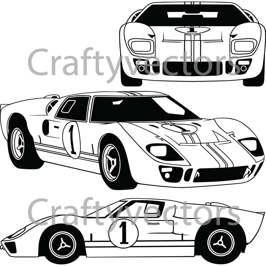 Ford GT40 MK 2 Vector File - Etsy