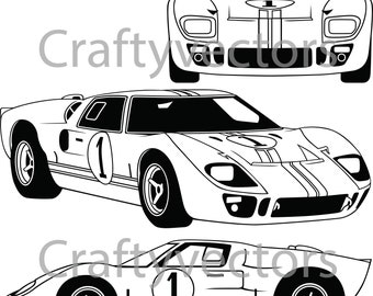 Gt40 Vector - Etsy