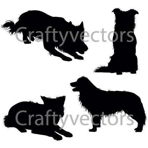 Working Border Collie Svg /11/ Herding Dog Vector Graphic Art - Etsy