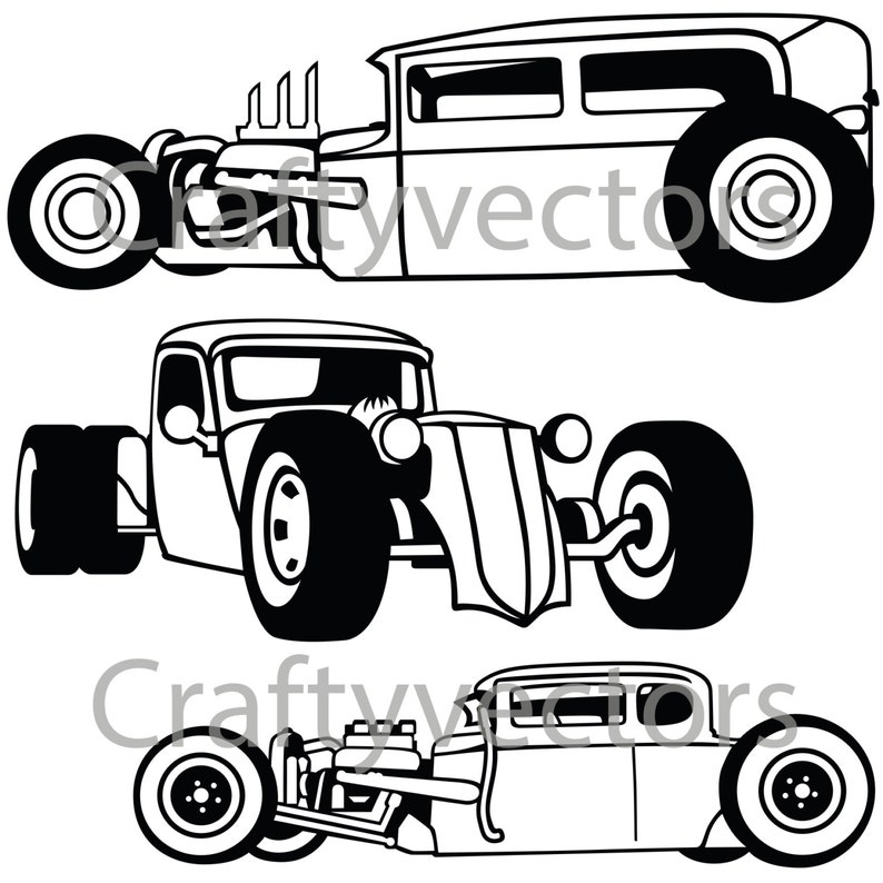 Rat Rod Cars SVG Vector Files - Etsy Canada