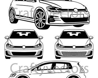 Vw gti vector | Etsy