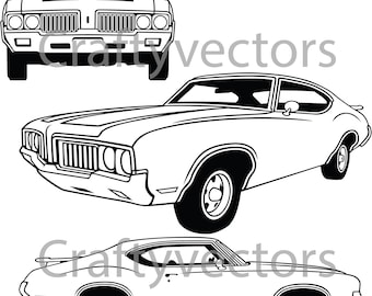 1972 Oldsmobile 442 Svg - Etsy UK