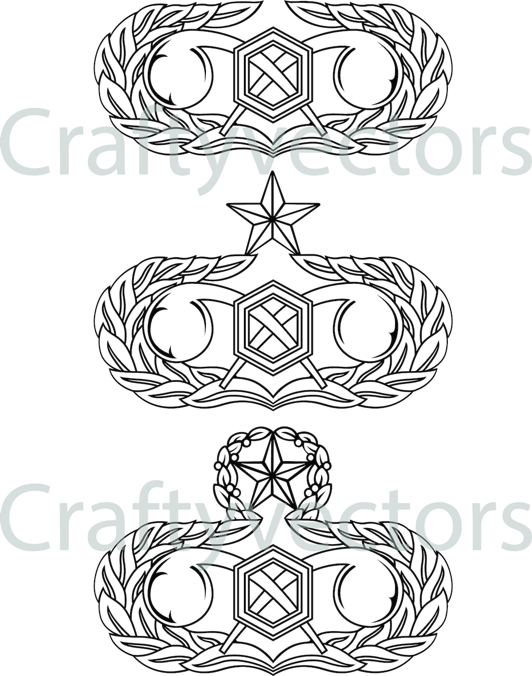 Air Force Emergency Management Badge Vector File - Etsy