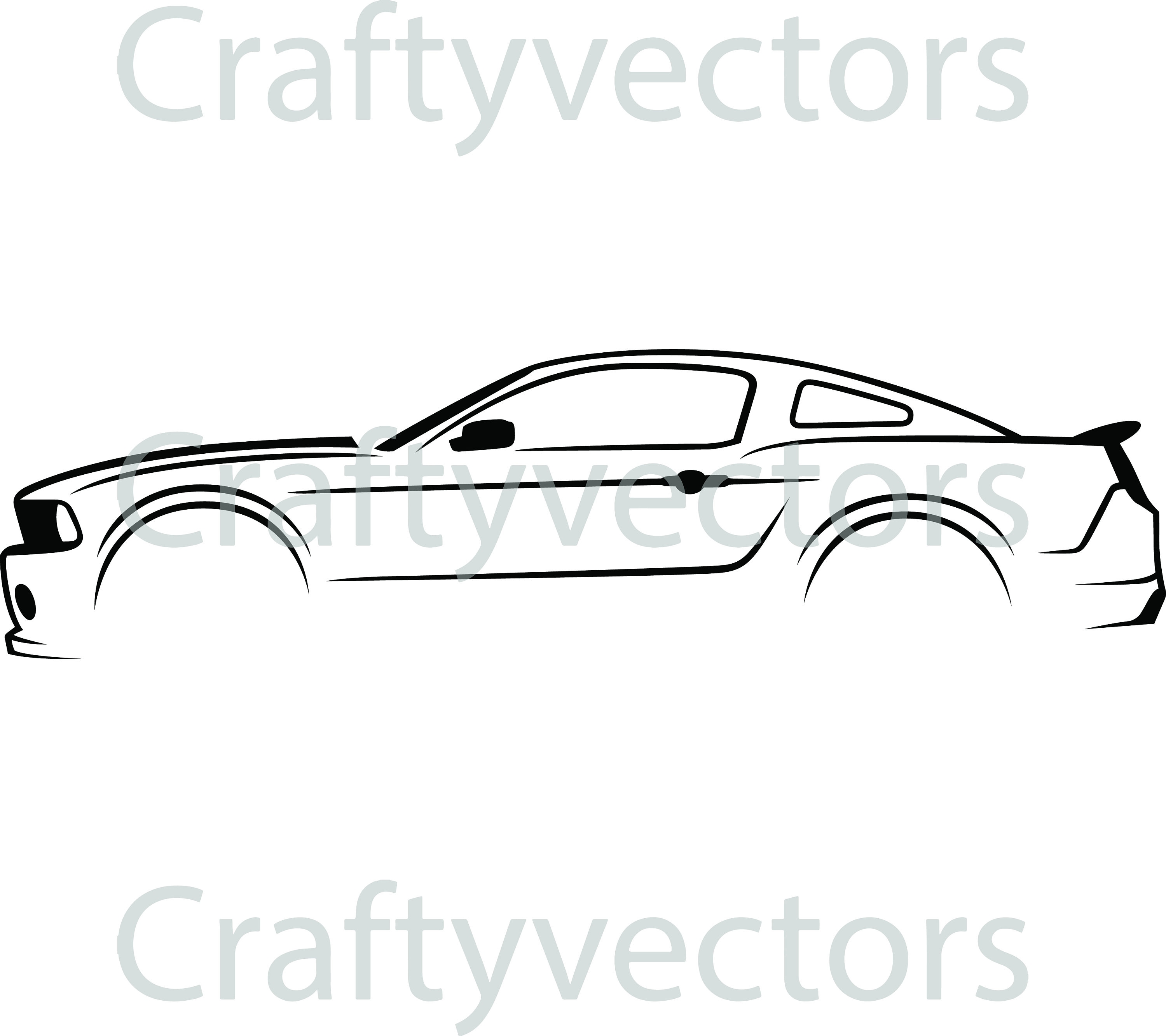 Mustang Side Drawing
