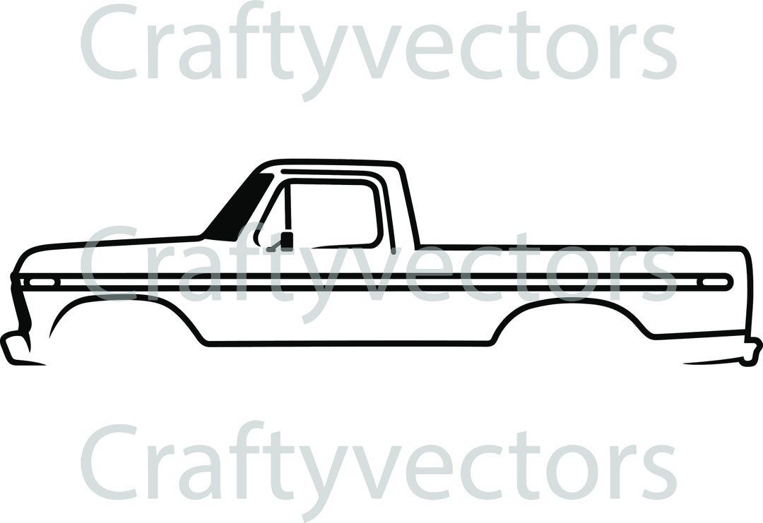 Ford F150 1973 Truck Side SVG Cut File - Etsy UK