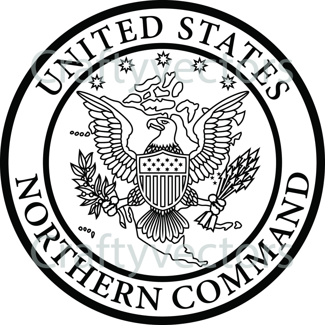 US Northern Command Crest Vector File | Etsy