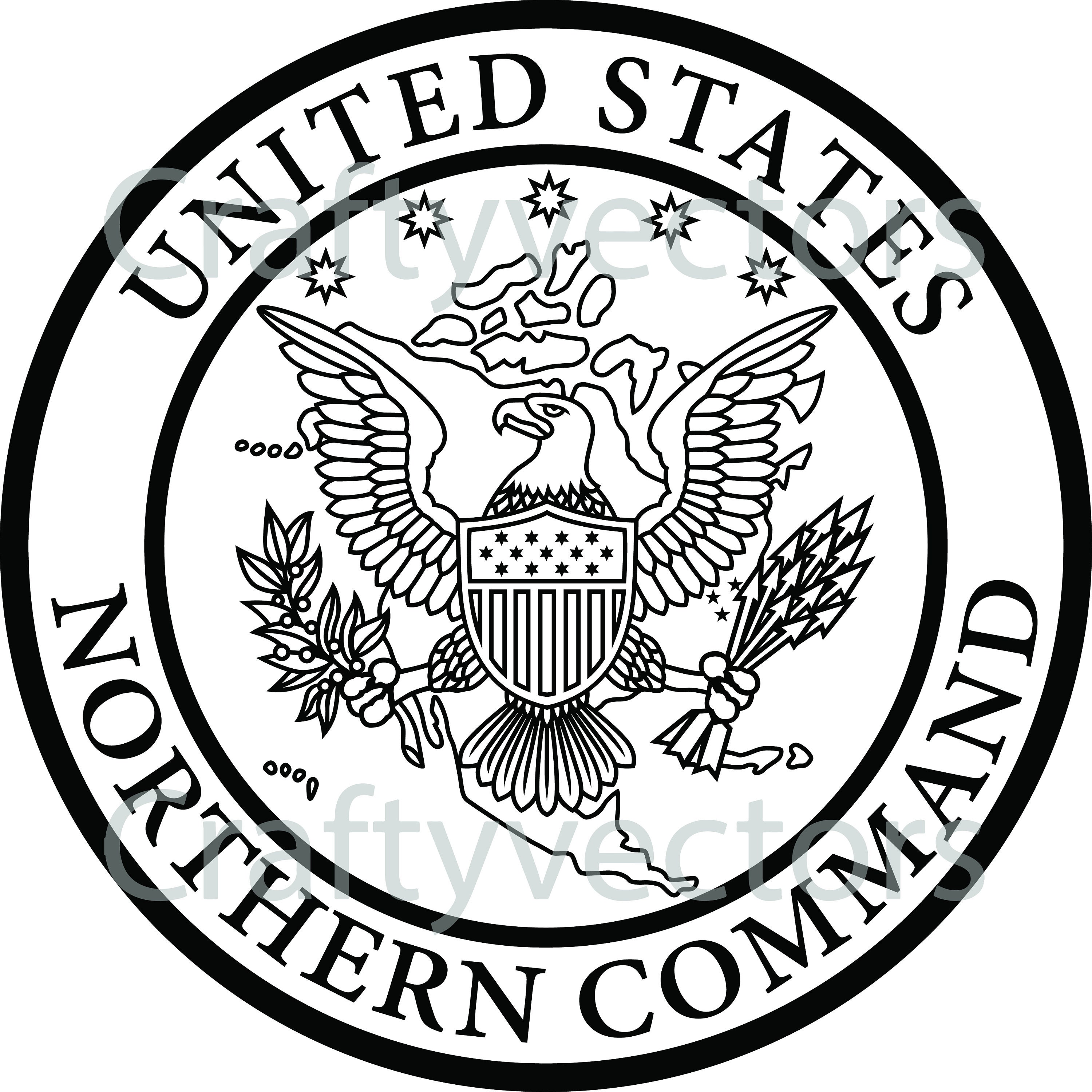 US Northern Command Crest Vector File - Etsy