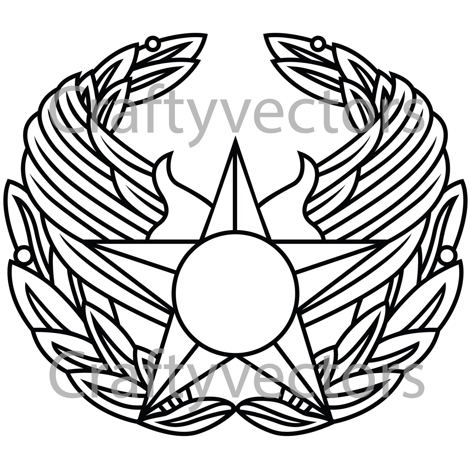 Air Force Commander Badge Vector File | Etsy