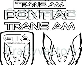 1973 Pontiac Firebird Trans Am L EPS SVG PNG Dxf L Vector Art (Instant ...