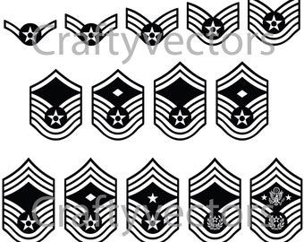Airforce Rank Svg - Etsy Singapore