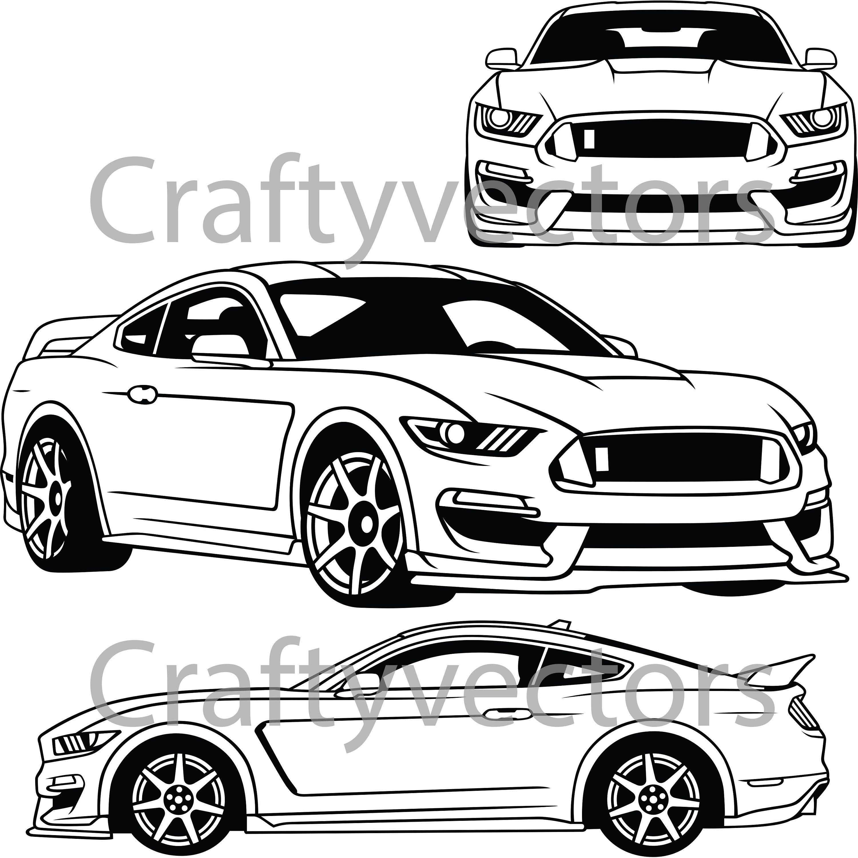 Ford Mustang 2020 Shelby GT350 vector SVG cut file - Etsy Polska Ford Mustang 2020 Shelby GT350 vector SVG cut file - Etsy Polska
