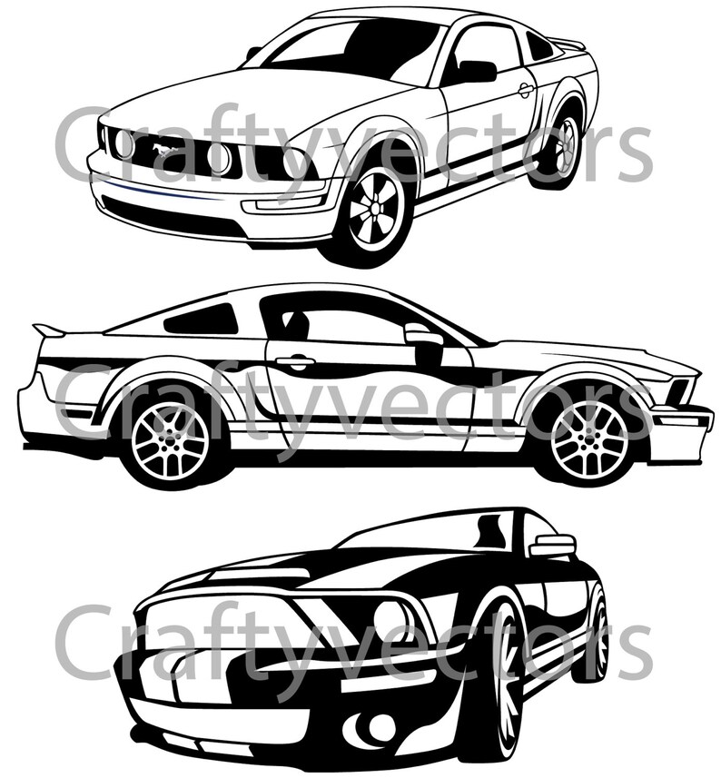 Ford Mustang Vector SVG Cut File - Etsy Canada