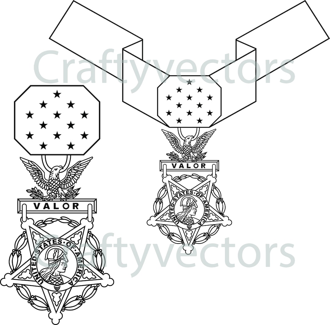 Army Medal of Honor Medal Vector File - Etsy Canada