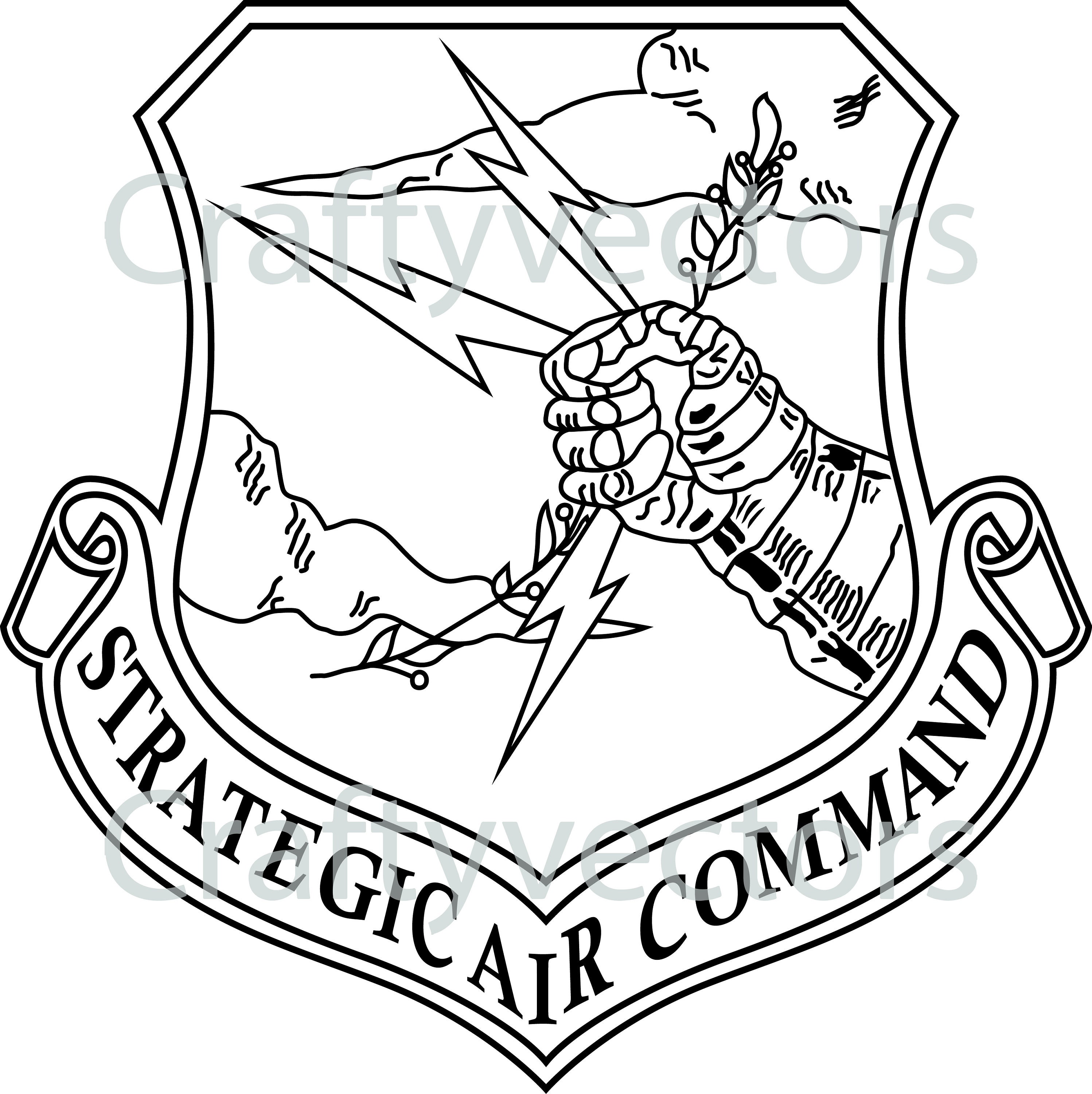 Air Force Strategic Air Command Badge Vector File | Etsy