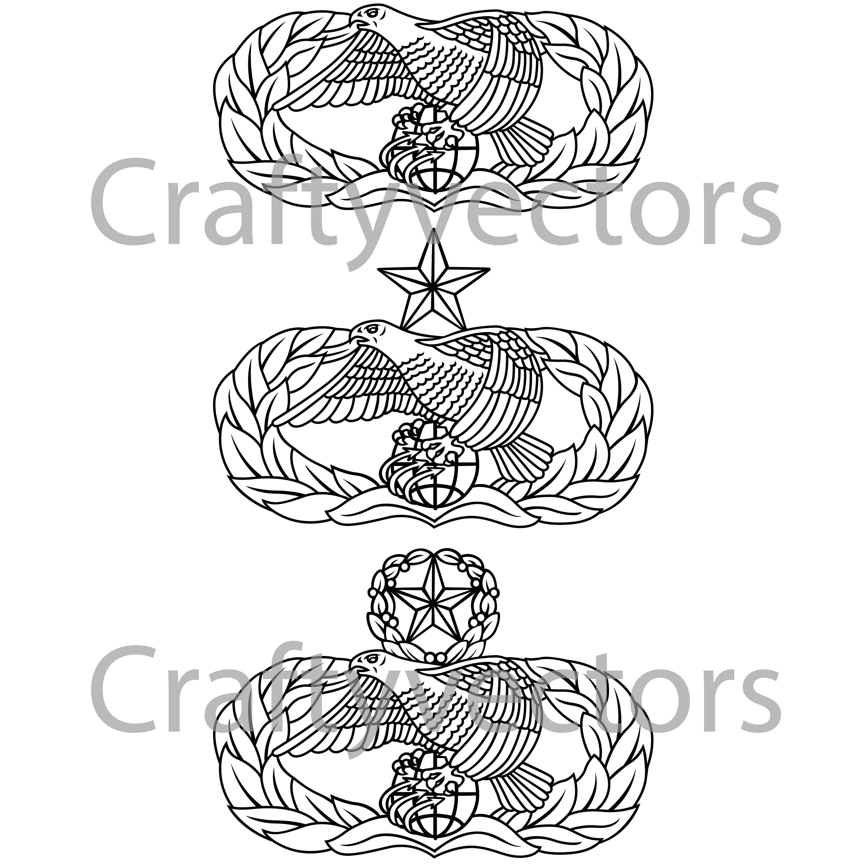 Air Force Transportation Badge Vector File | Etsy