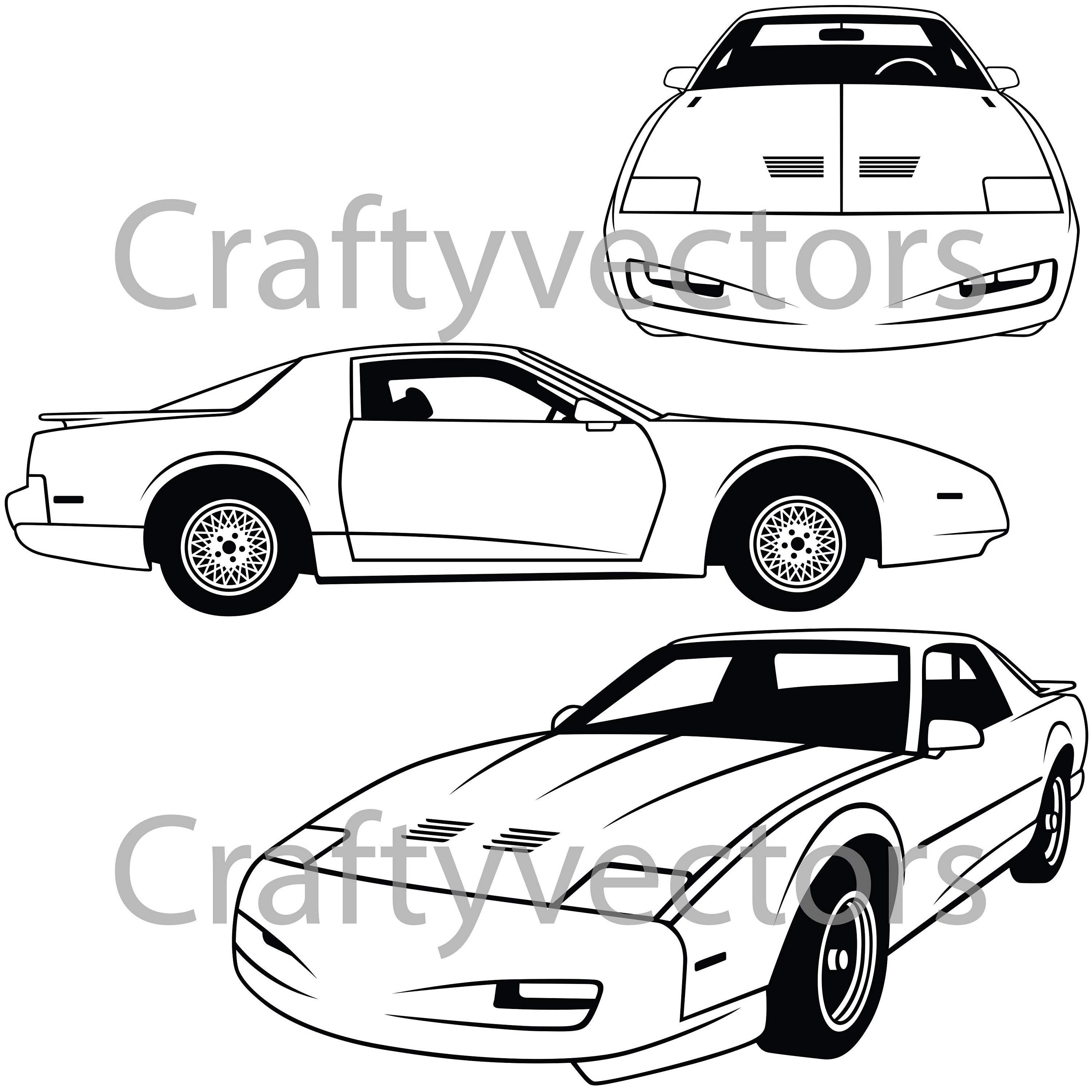 Pontiac Trans Am GTA 1991 Vector SVG Cut File - Etsy Canada