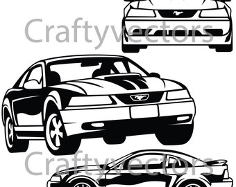 Ford Mustang Vector | Etsy
