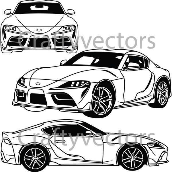 Toyota Supra Svg - Etsy