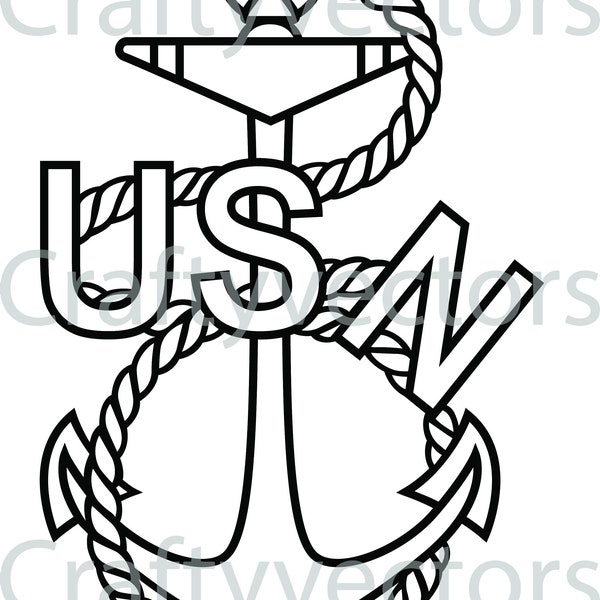 Navy Chief Anchor - Etsy