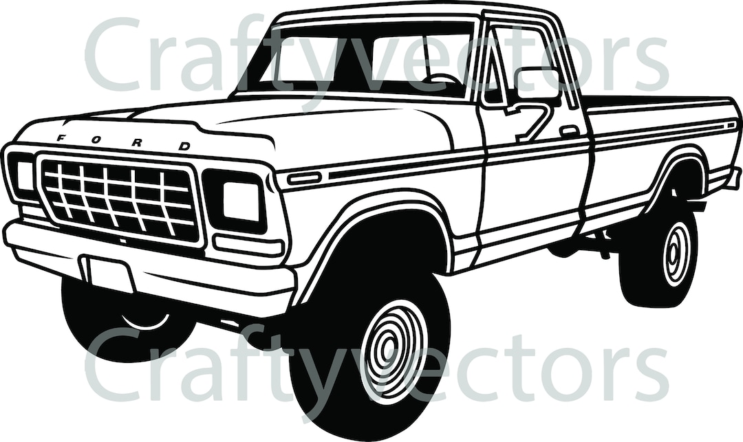Ford F250 1978 Vector - Etsy