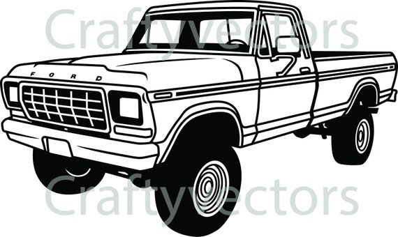 Ford F250 Truck Drawing