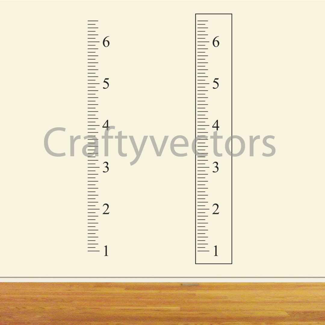 Ruler Growth Chart Vector Template Inches - Etsy Canada