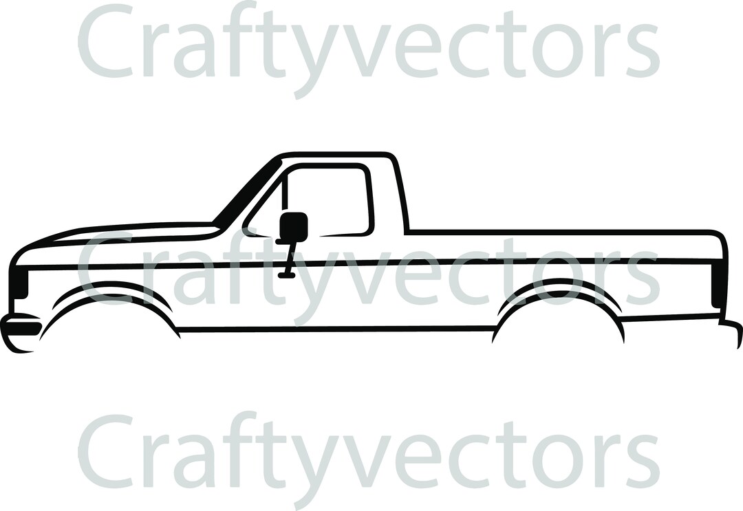Ford F150 1990 Truck Side SVG Cut File - Etsy Australia
