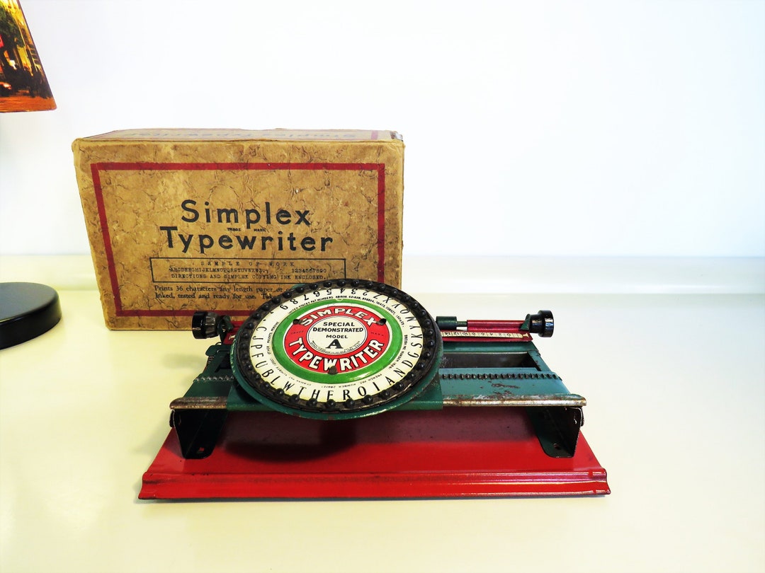 Vintage Kids Typewriter ''SIMPLEX'' Special - Etsy