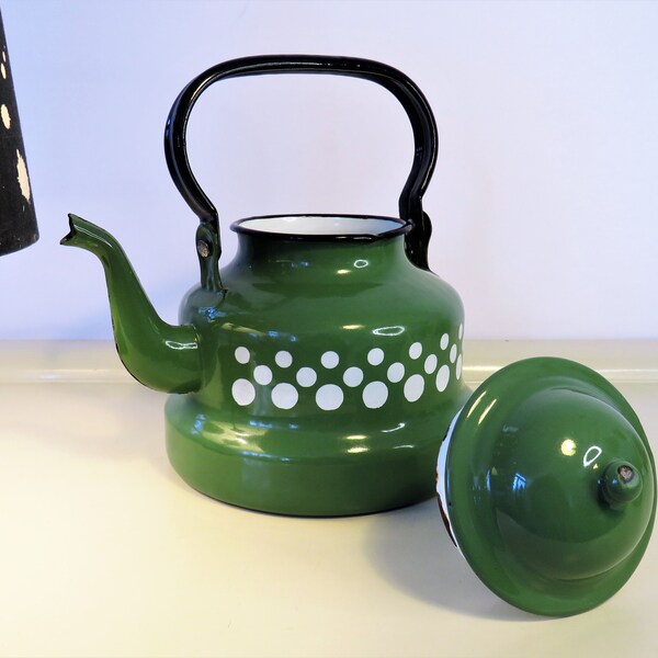 Enamel Teapot - Etsy