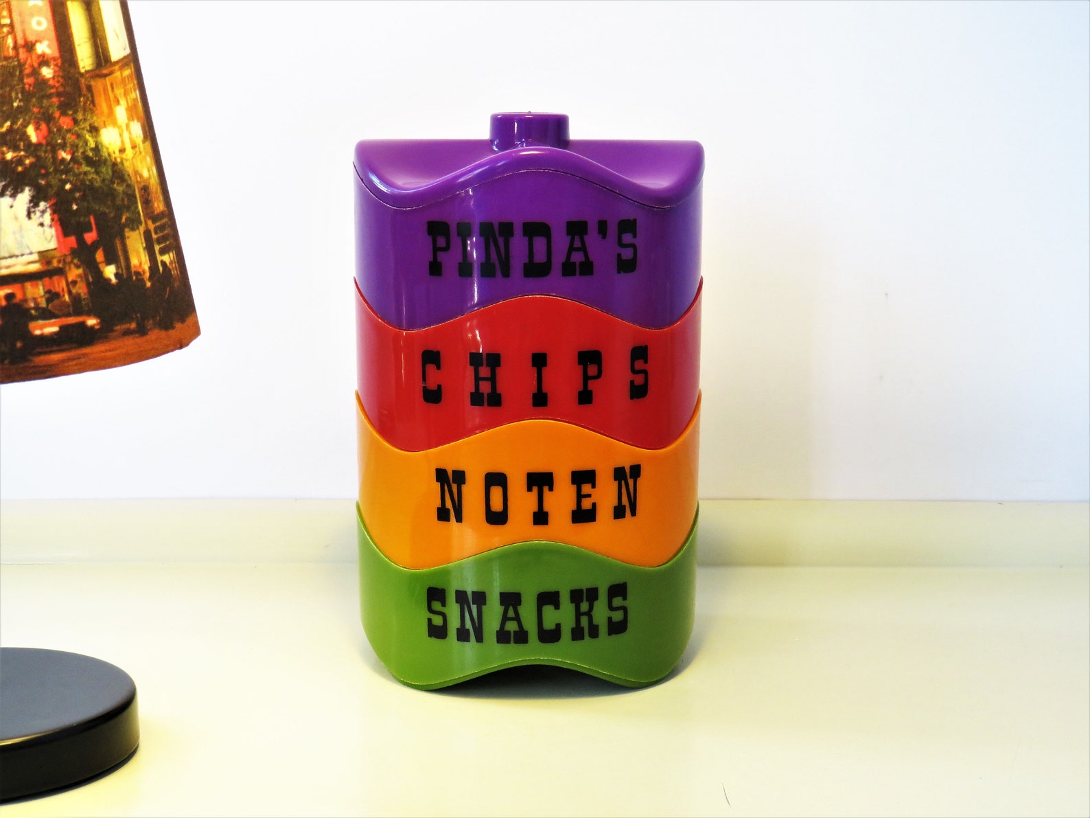 Vintage Snack Server Set Colorful Plastic Appetizer Trays - Etsy