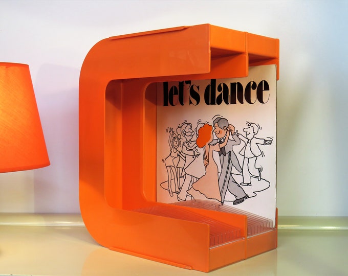 Vintage Record Player Holder, ONE Rack Record Holder, Space Age Record ...