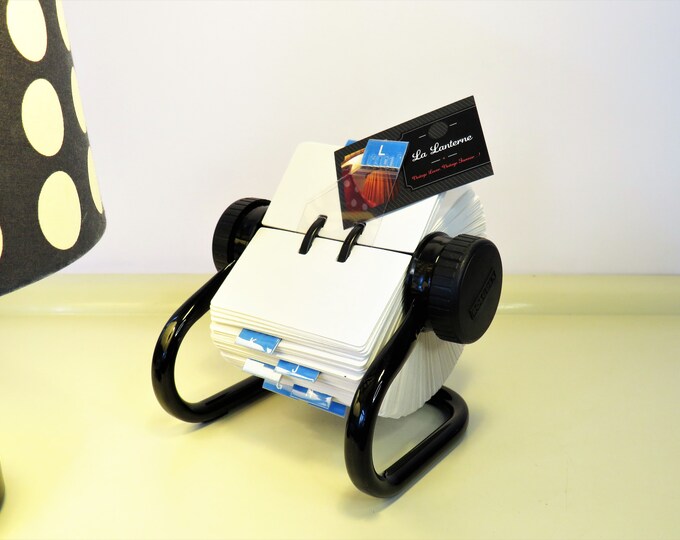 Vintage Plastic Rolodex Swivel Rotary Business Card Index File 24 A-Z ...