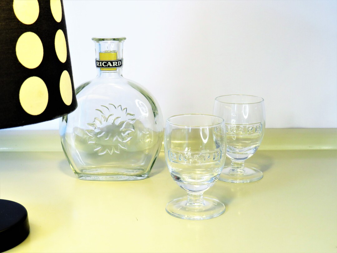 Vintage Original French RICARD Traditional Glass Water Jug Pitcher ...