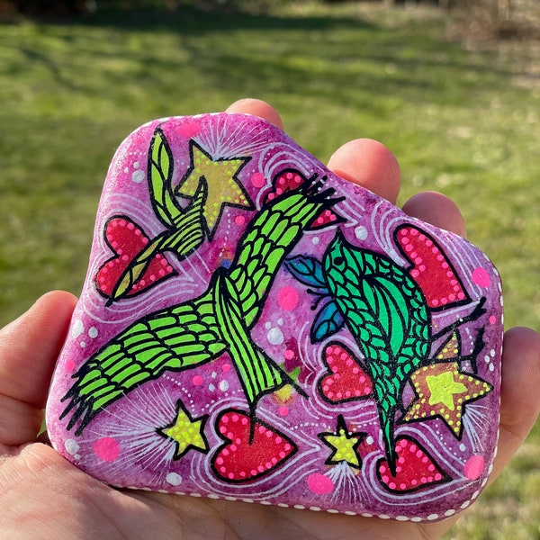 Stars Painted Rock - Etsy