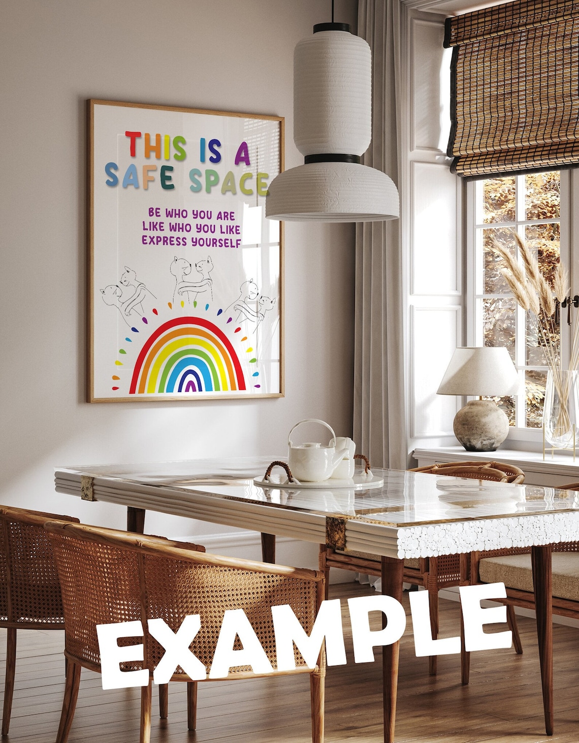 LGBTQIA+ Inclusivity Poster | This is a Safe Space - Printable Poster ...