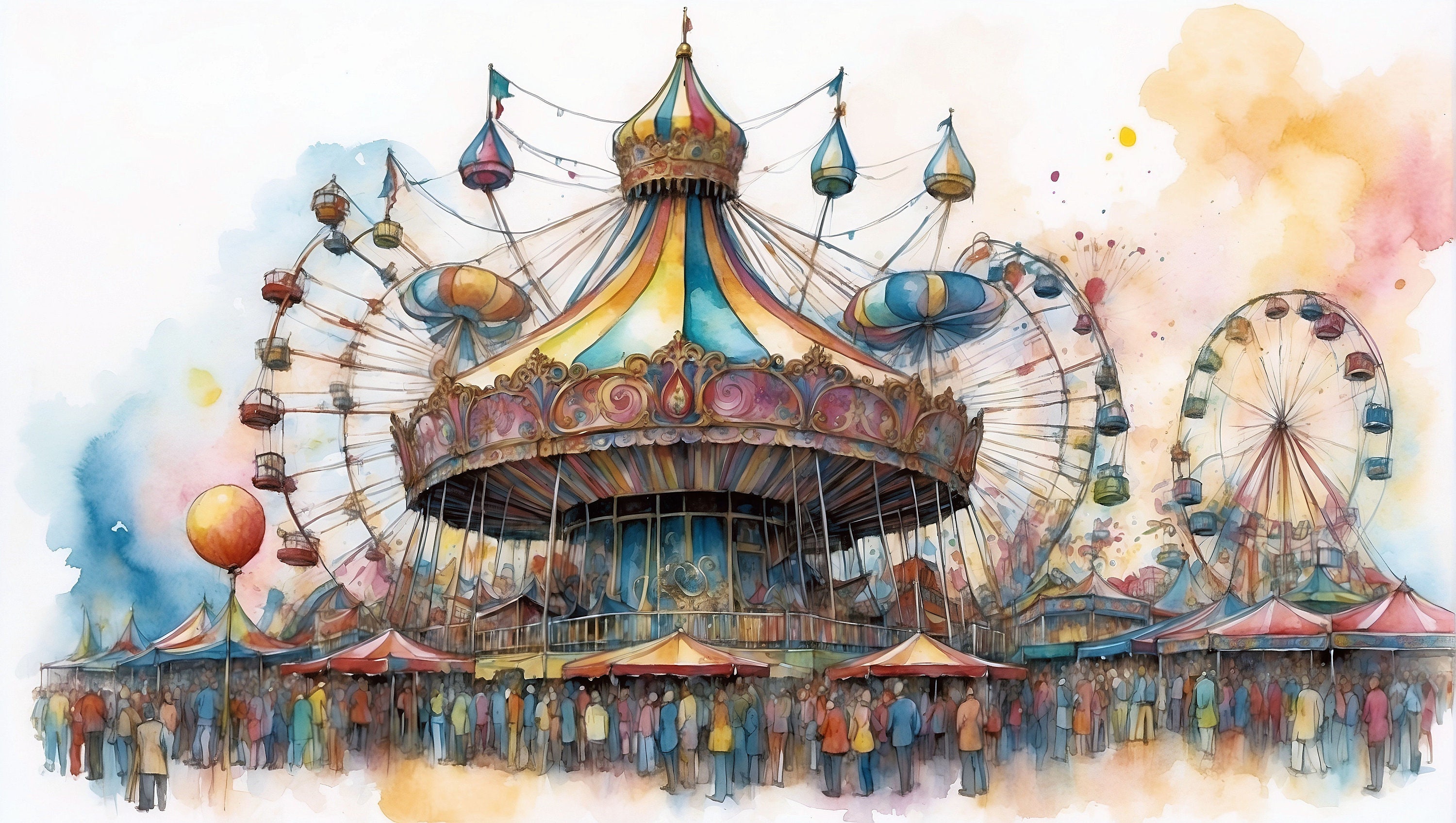 Fairground Cross Stitch Pattern - Etsy