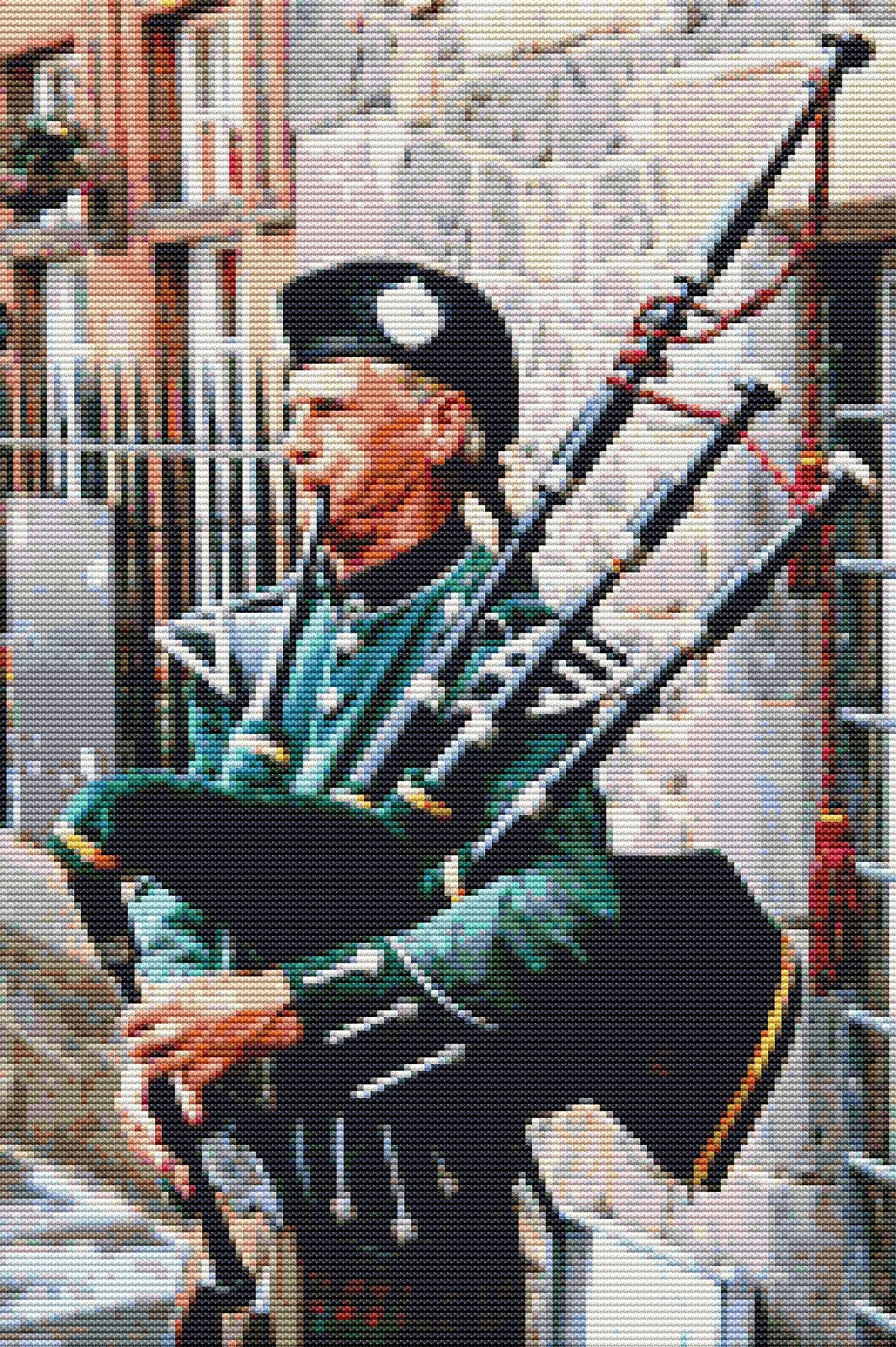Bagpipes Cross Stitch Pattern - Etsy