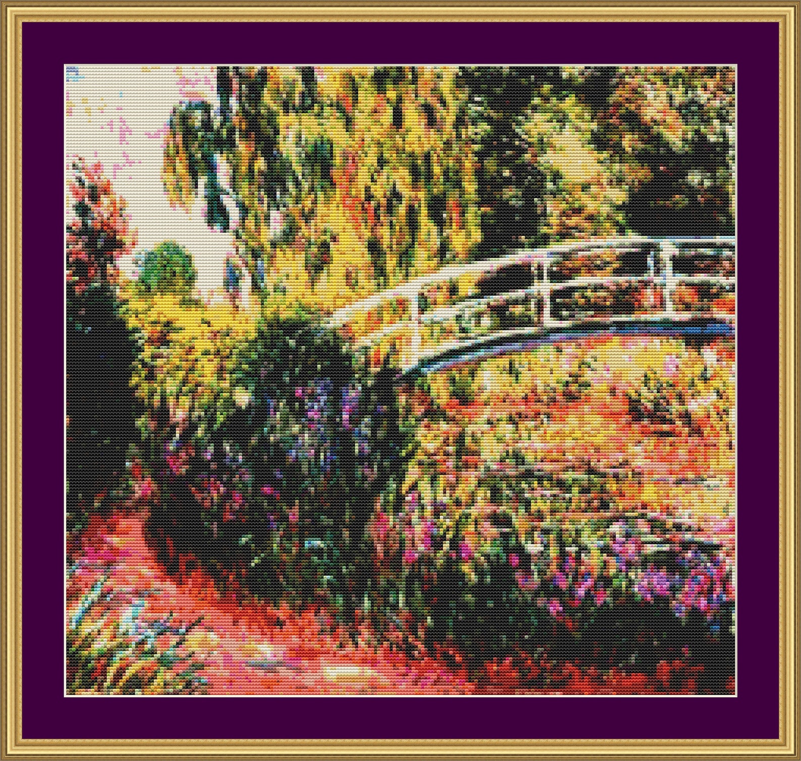 Japanese Bridge Cross Stitch Pattern - Etsy