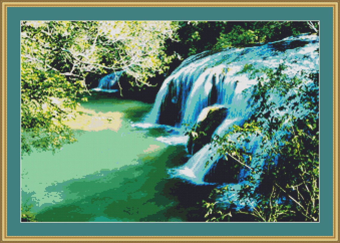 Waterfall Cross Stitch Pattern - Etsy