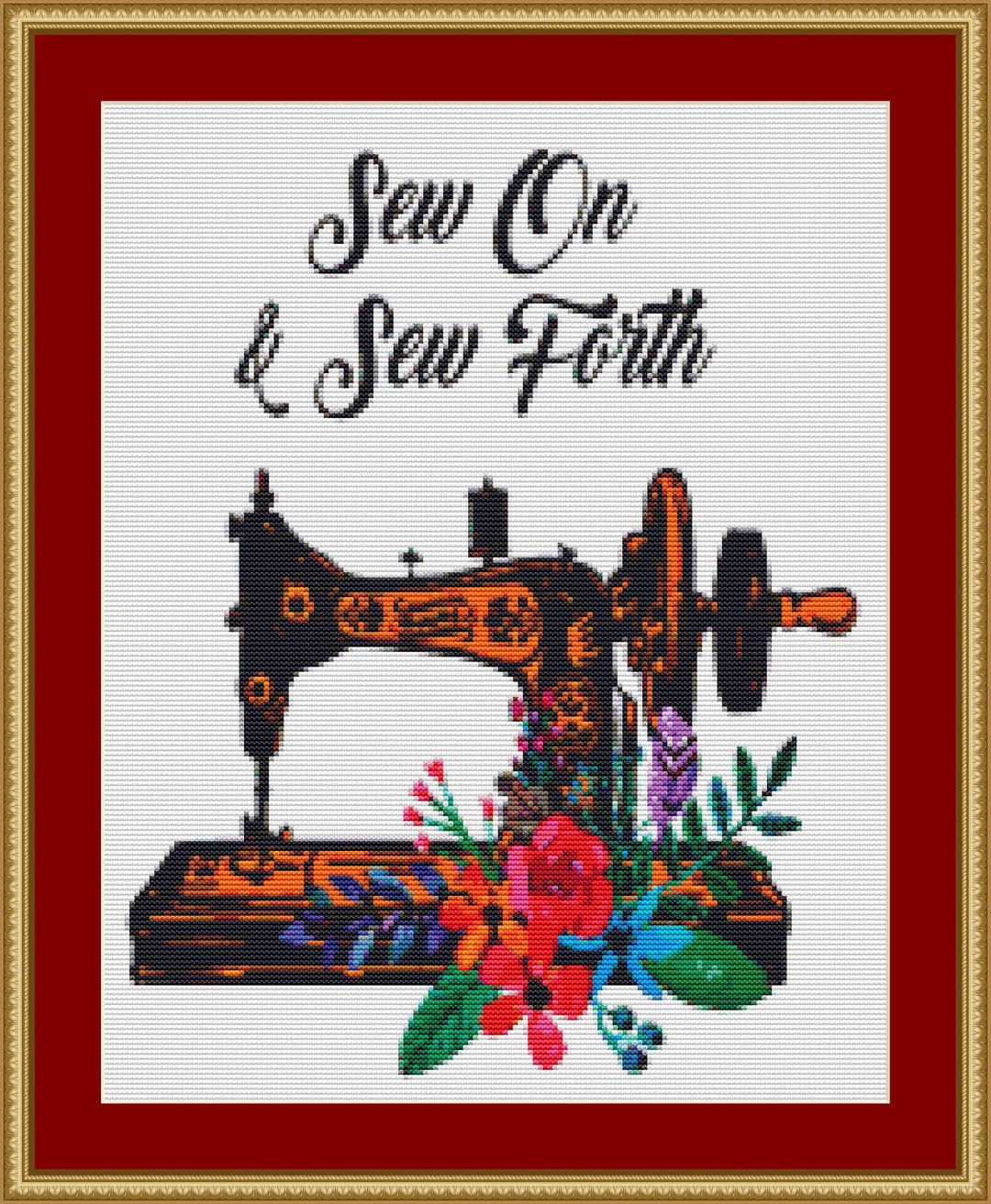 Sew on Cross Stitch Pattern - Etsy