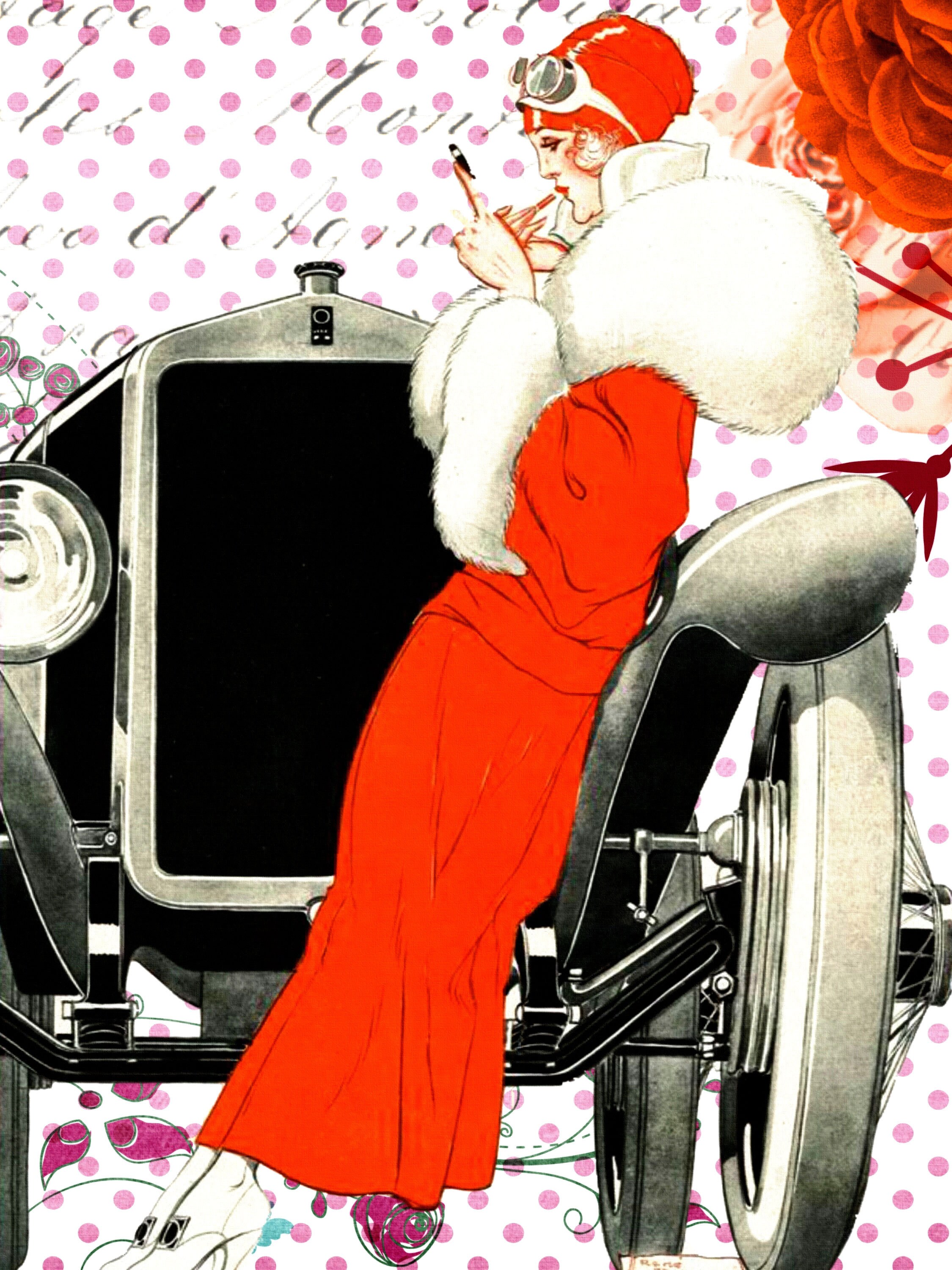 Woman in Red Cross Stitch Pattern: Vintage Era (PDF) - Etsy