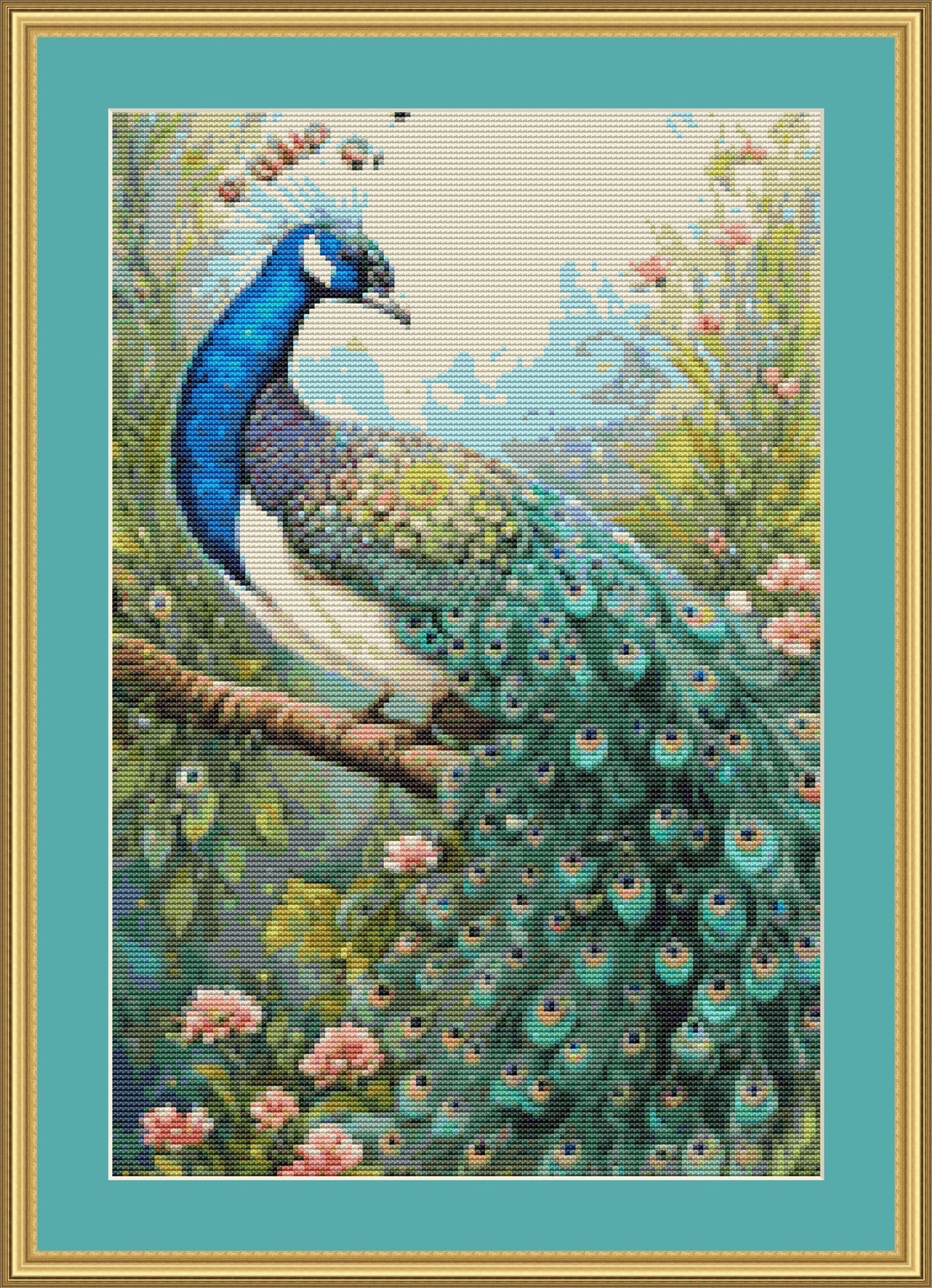 Peacock Cross Stitch Pattern - Etsy