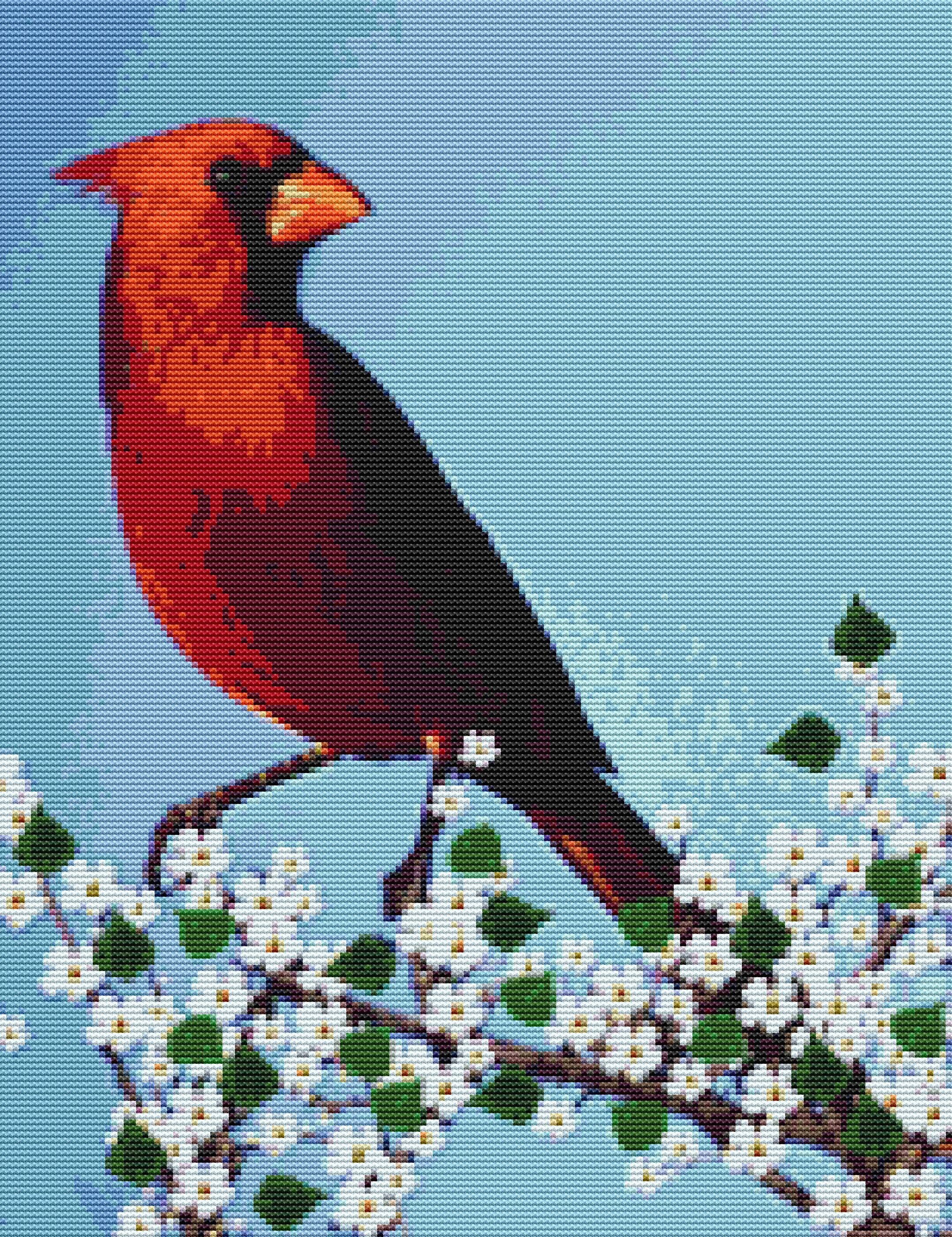 Red Cardinal Cross Stitch Pattern - Etsy