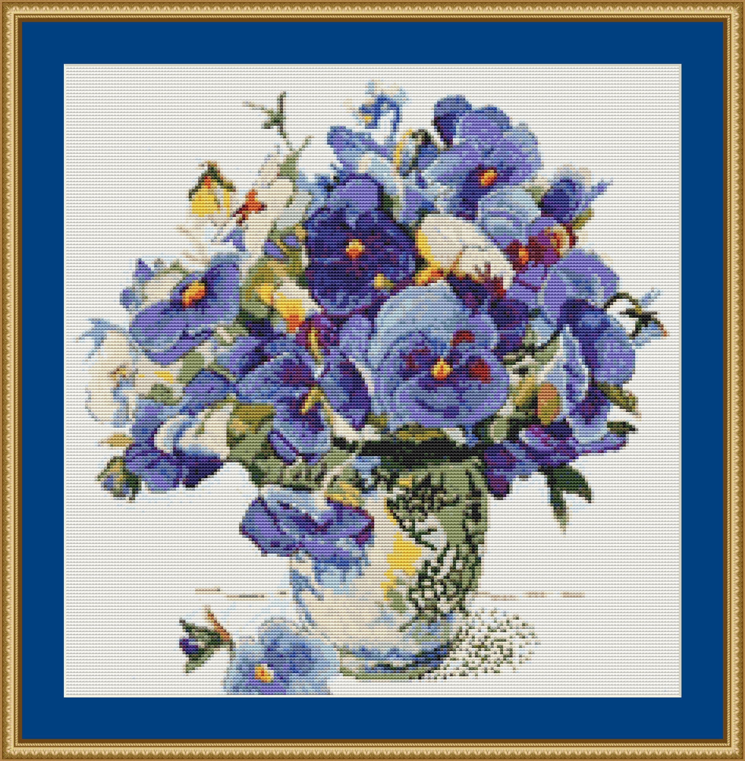 Pansies Cross Stitch Pattern | Etsy