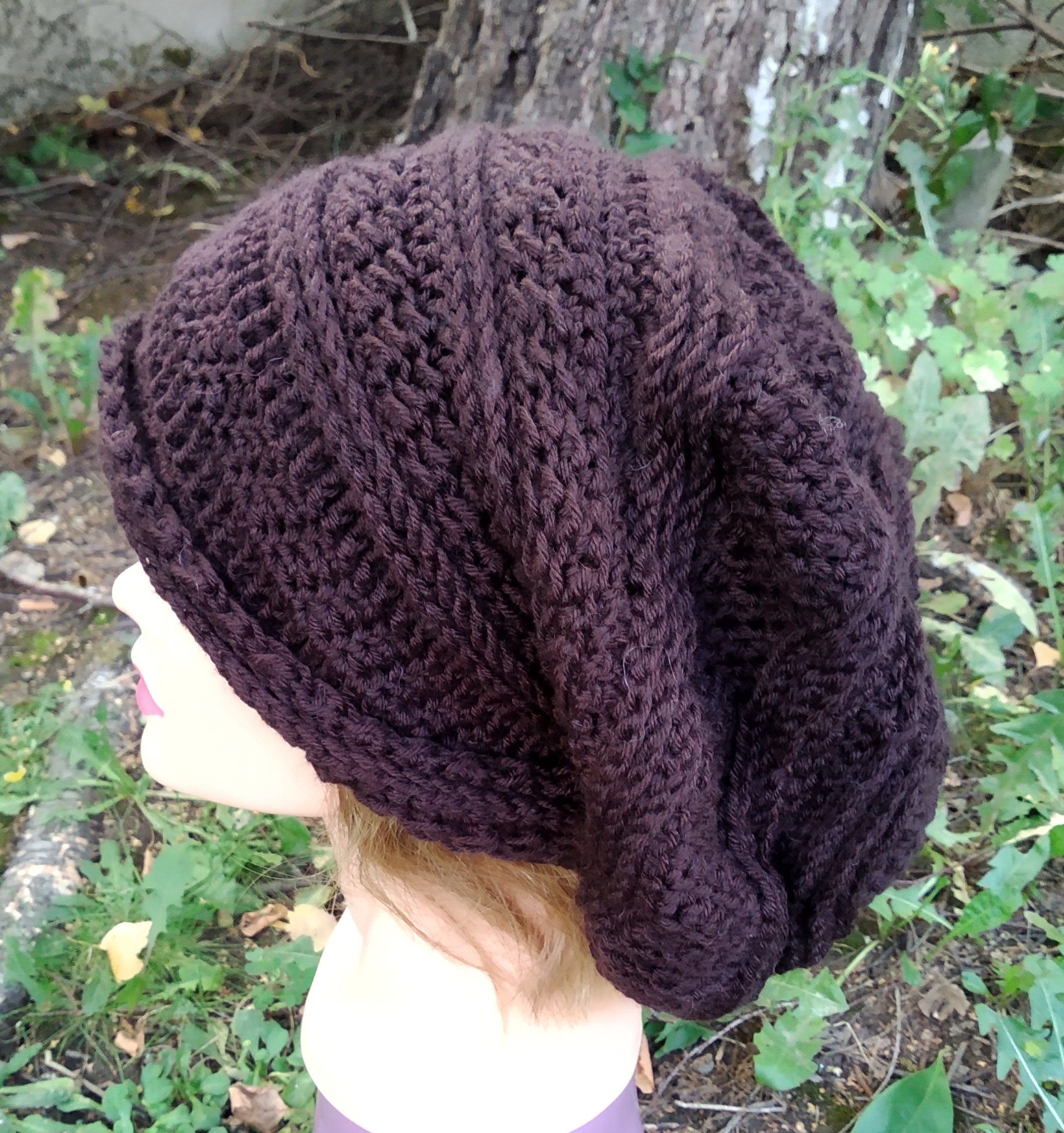 Brown Moebius Crochet Woman Hat. Double Face Hat. Free - Etsy