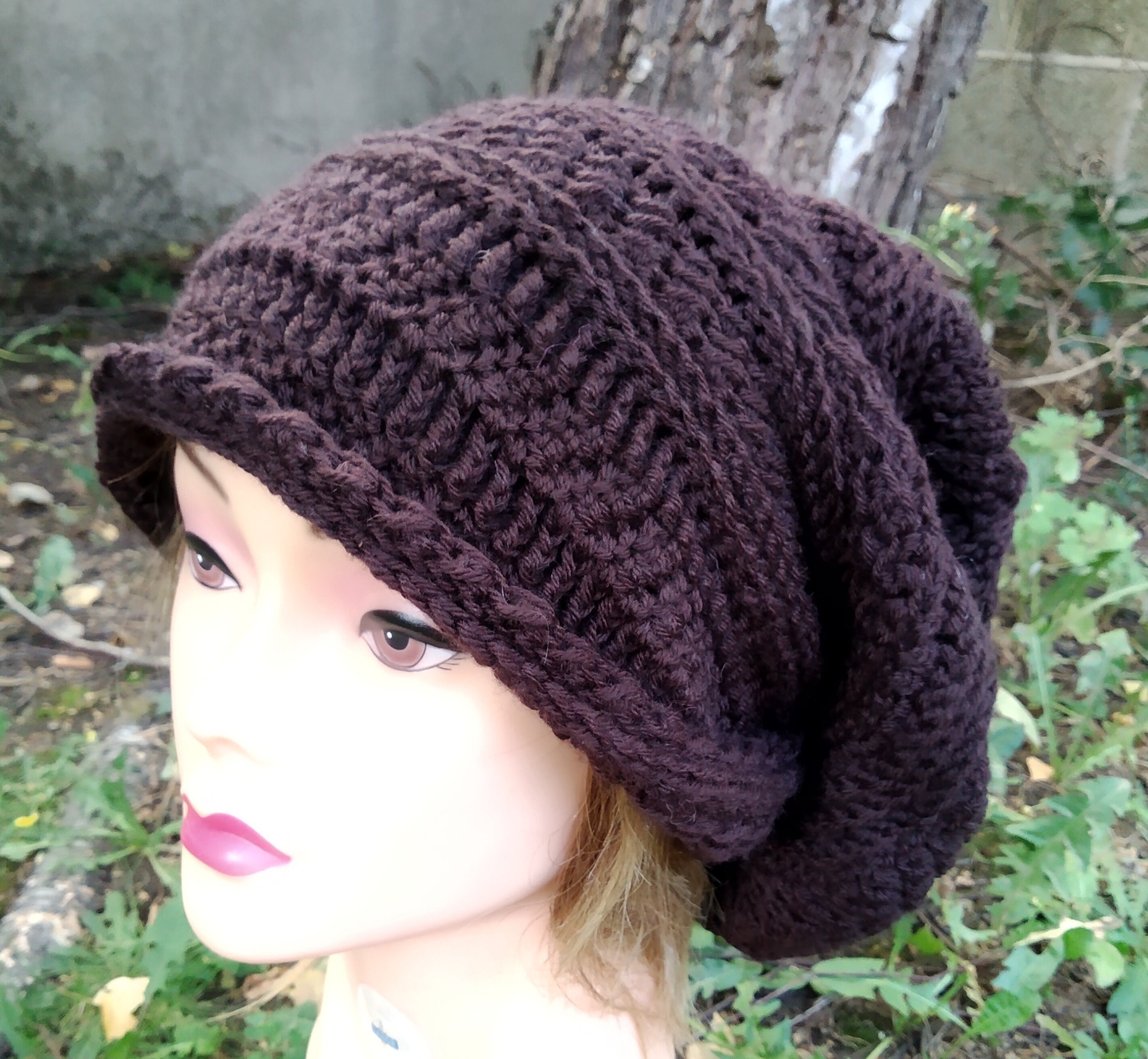 Brown Moebius Crochet Woman Hat. Double Face Hat. Free - Etsy